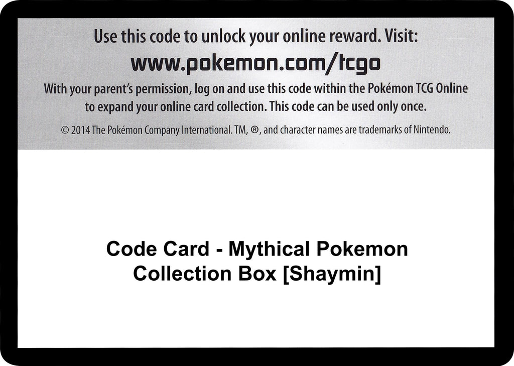 Code Card - Mythical Pokemon Collection Box [Shaymin] [Generations]
