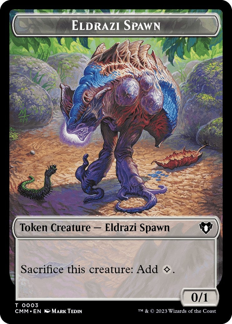Eldrazi Spawn // Elf Druid Double-Sided Token (3 // 32) (CMM)
