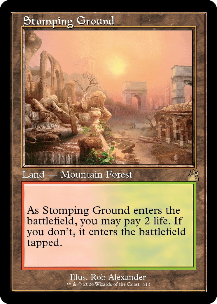 Stomping Ground (Retro Frame) (413) [Ravnica Remastered]