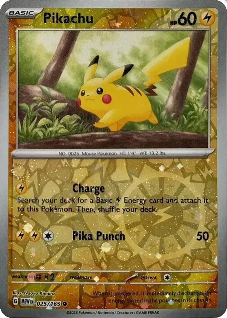 Pikachu - 025/165 (Cosmos Holo) (Costco Exclusive) (25) (MCAP)